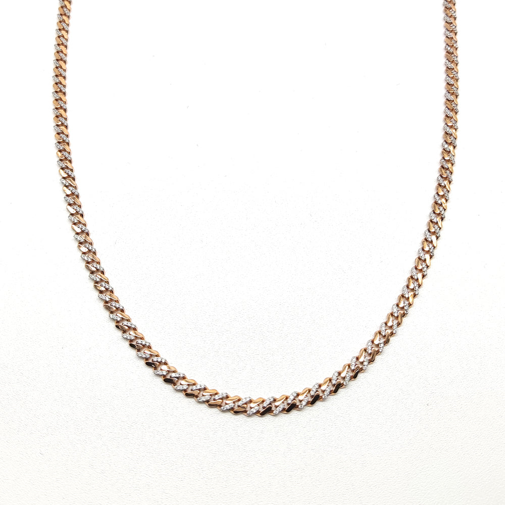 6050204LQ Cadena Monaco Chain oro Rosa de 10 Kilates. – Joyería El ...