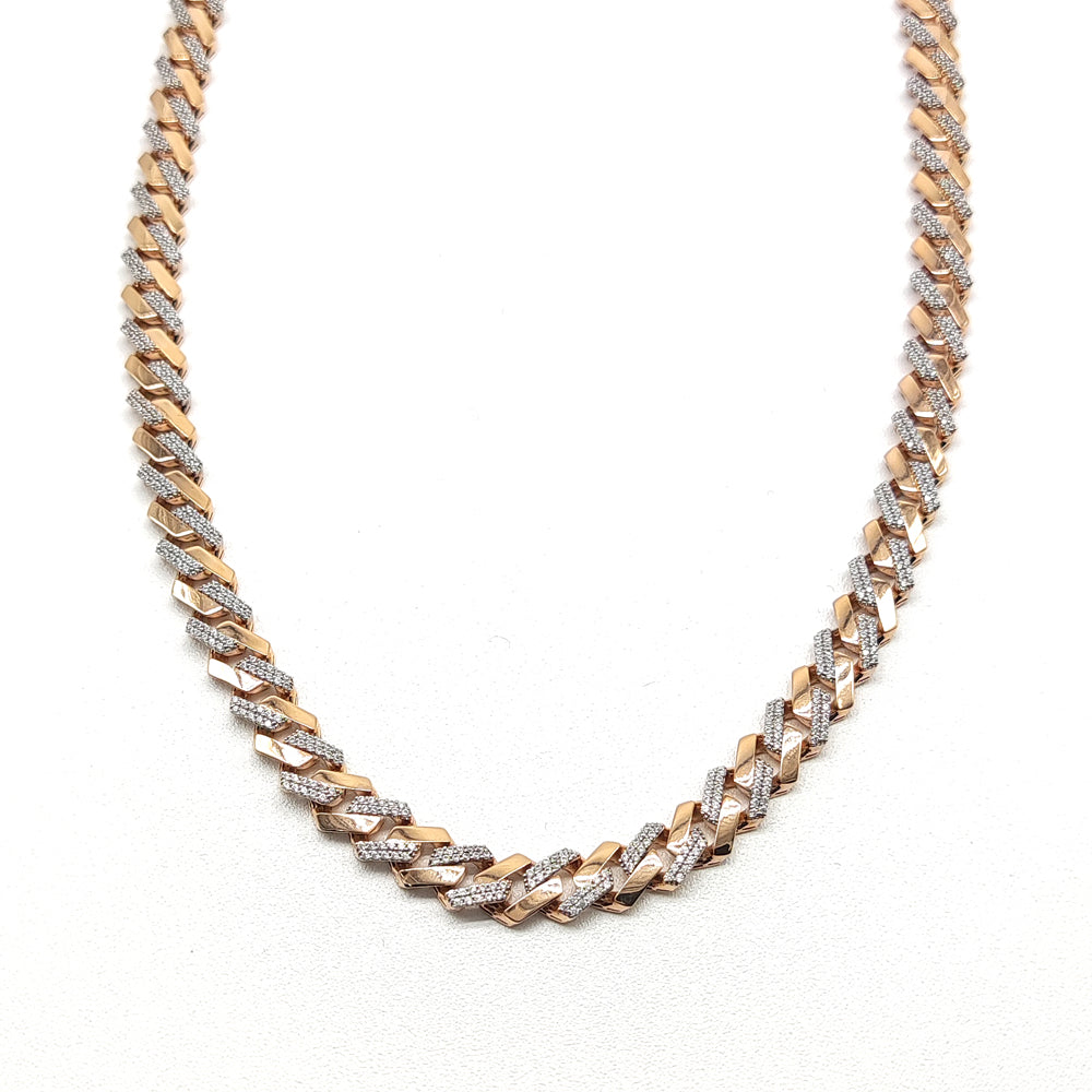 6050205LQ Cadena Monaco Chain oro Rosa de 10 Kilates. – Joyería El ...