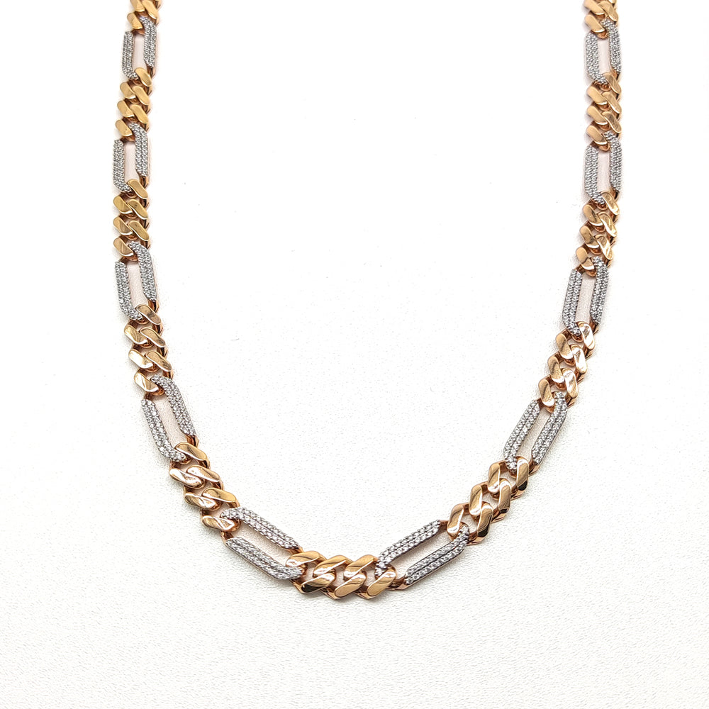 6050206LQ Cadena Monaco Chain oro Rosa de 10 Kilates. – Joyería El ...