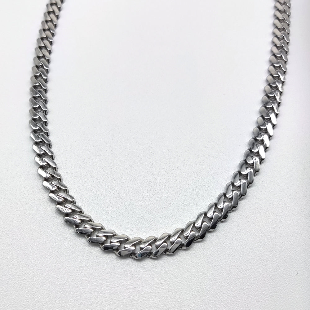 6050211LQ Cadena Monaco Chain oro blanco de 10 Kilates. – Joyería El ...