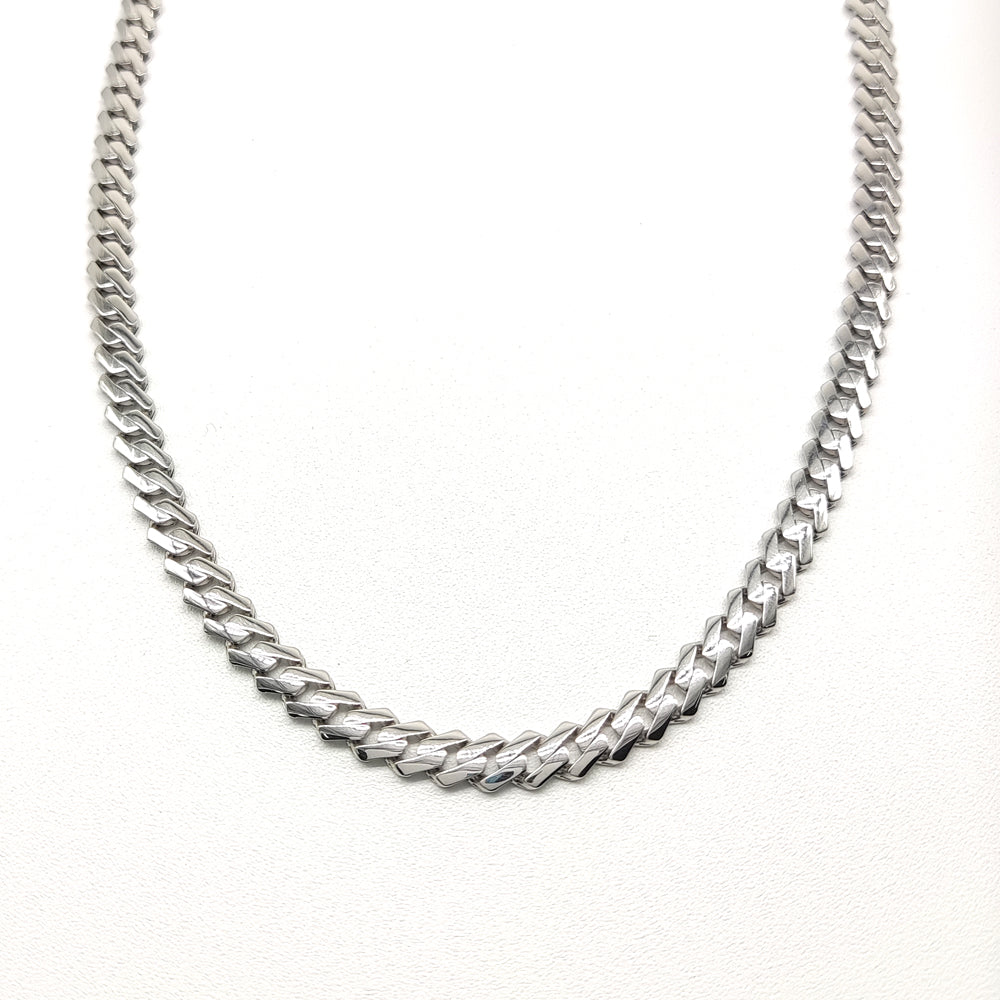 6050214LQ Cadena Monaco Chain oro blanco de 10 Kilates. – Joyería El ...