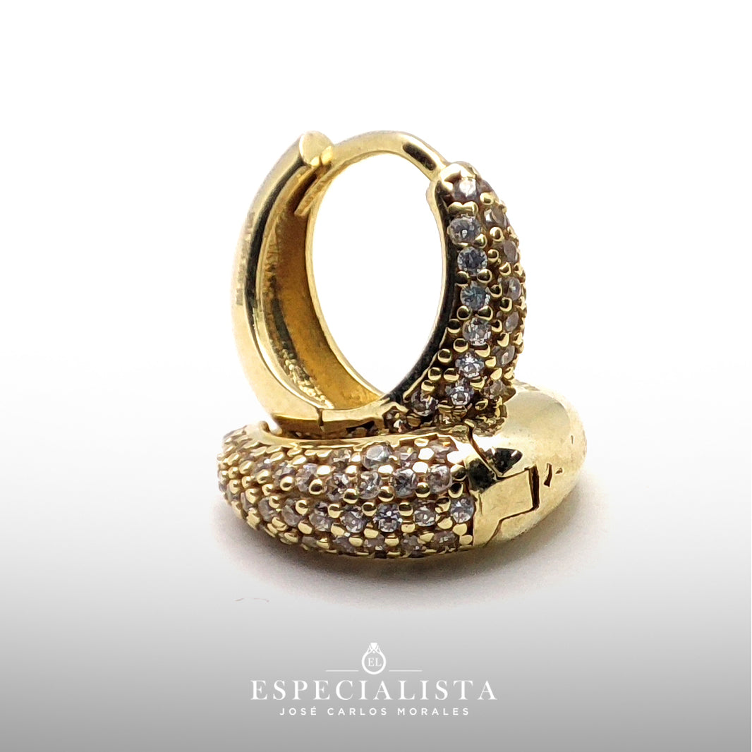 Arracadas para dama en oro de 10 y 14 Kilates – Joyería El Especialista