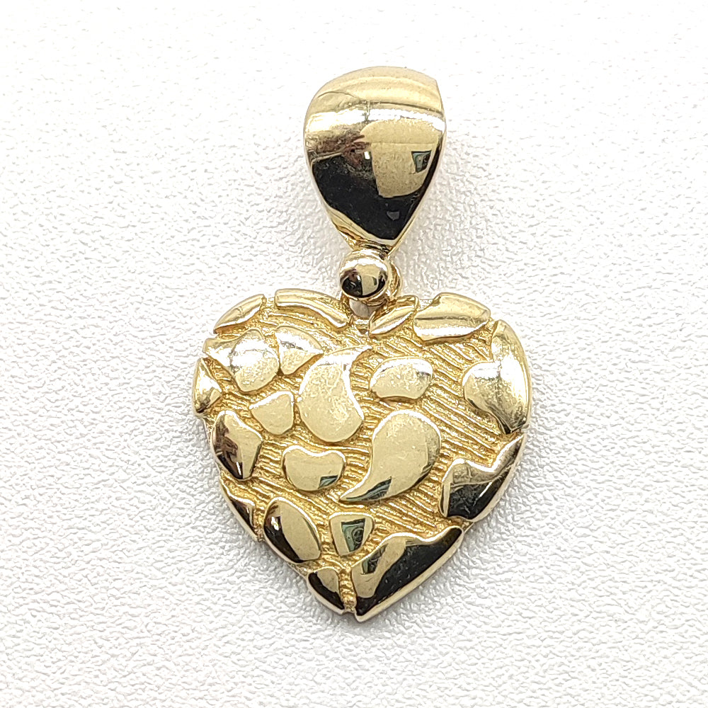 6310084LQ Dije en forma de corazon en oro Amarillo de 10 Kilates ...