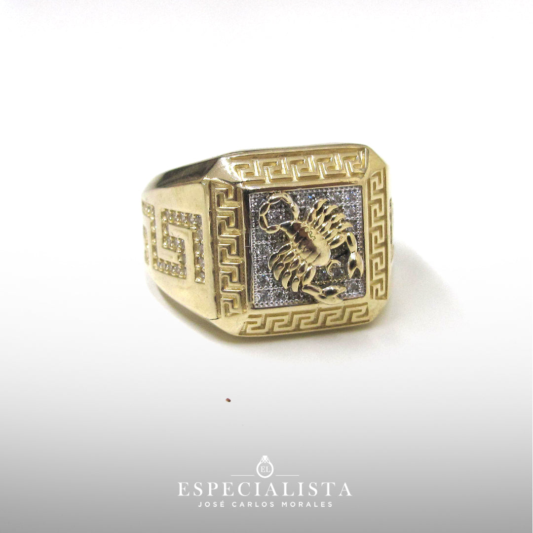 30JC37LQ Anillo para caballero en oro de 10 Kilates. – Joyería El ...
